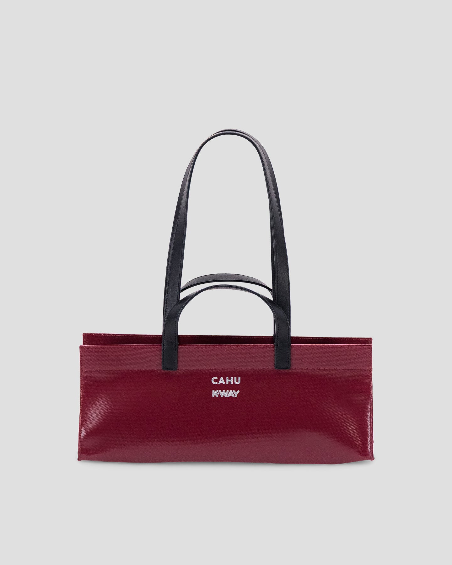 LE MAMIE BAGUETTE BURGUNDY | Waterproof PVC Canvas Bag | CAHU